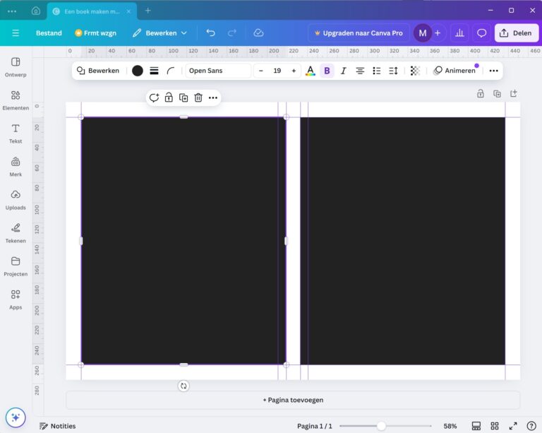 Een boekomslag maken in Canva